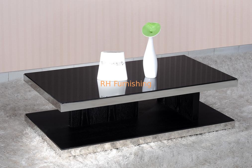 Modern Living Room Furniture,Stainless Steel Frame with Tempered Glass Coffee/Cocktail Table,End Table,Sofa Table supplier