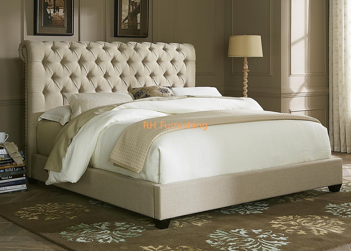 Upholstered Bed, Upholstered Headboard, Hotel Furniture, Fabric Bed supplier