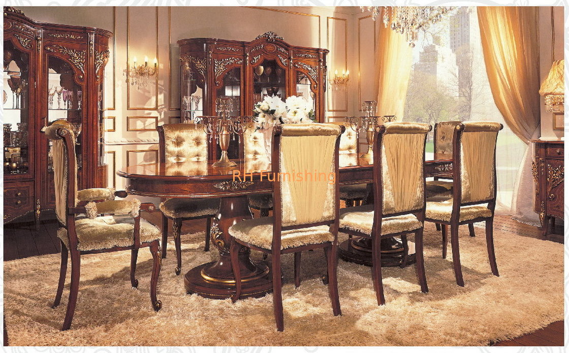 Luxury Villa/European Antique Dining Room Furniture,Wood Table,Cabinet,Chair,VS-003 supplier