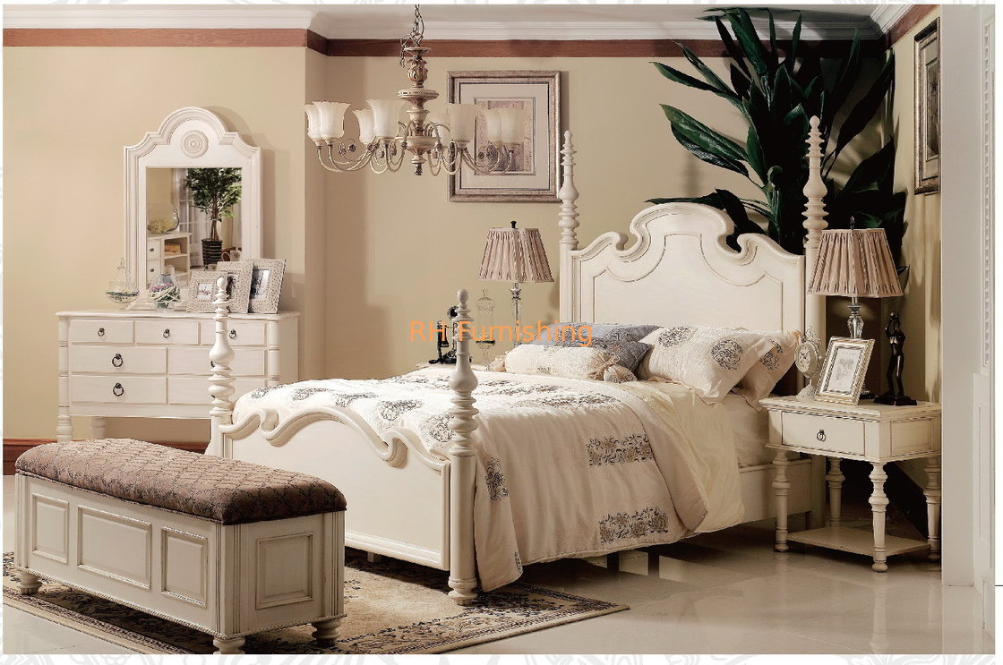 Luxury Villa/European Antique Home Furniture,White Rustic Style Furniture,VS-008 supplier