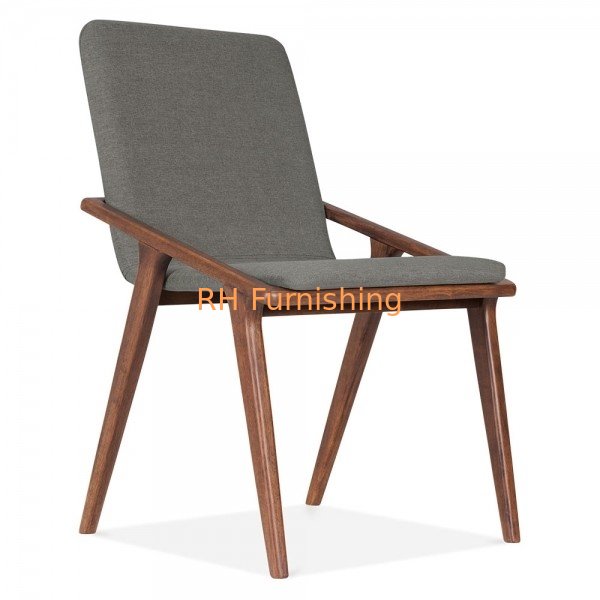Walnut wood Hotel Guestroom desk chair with fabric upholstered chairs supplier