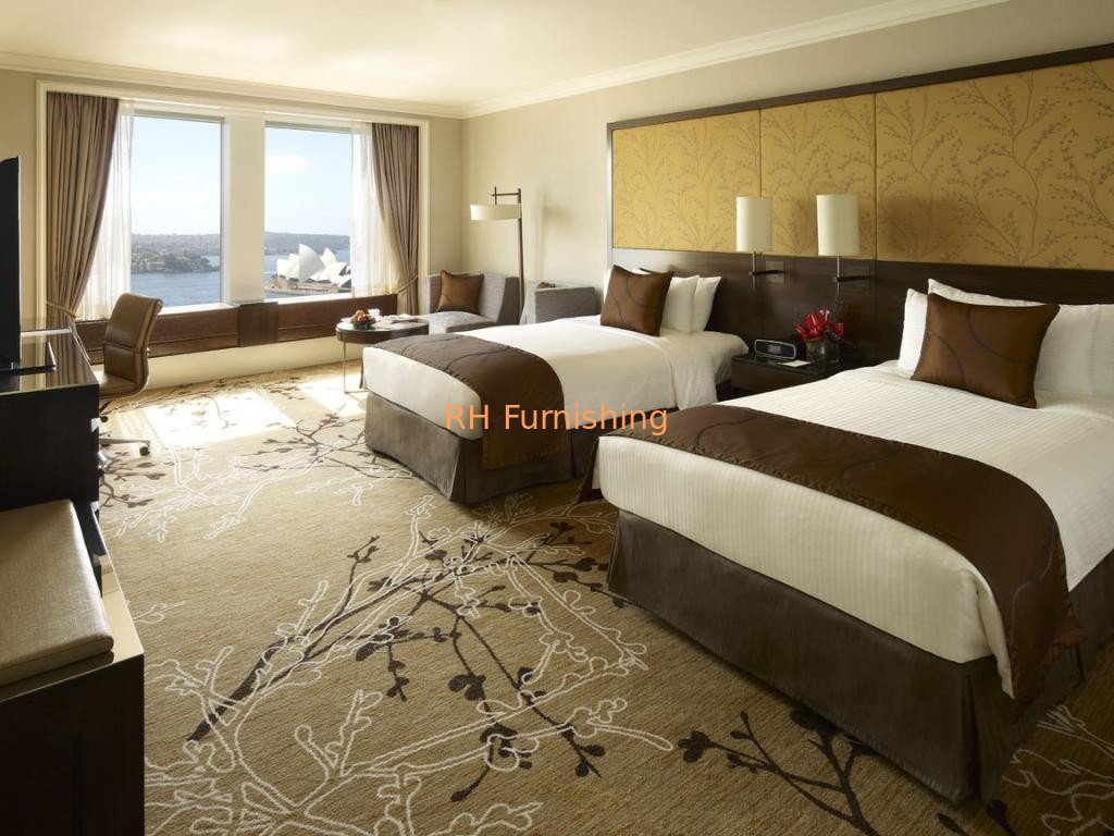 Kampot luxury hotel design of inner furniture for Guestroom by King size bed with desk table and Sofa chair supplier