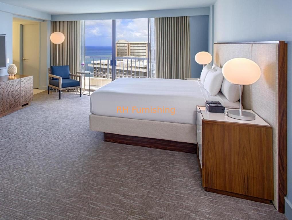 Thailand Tak furniture supplier for Star hotel bedroom furniture sets with living room sofa and coffee table supplier
