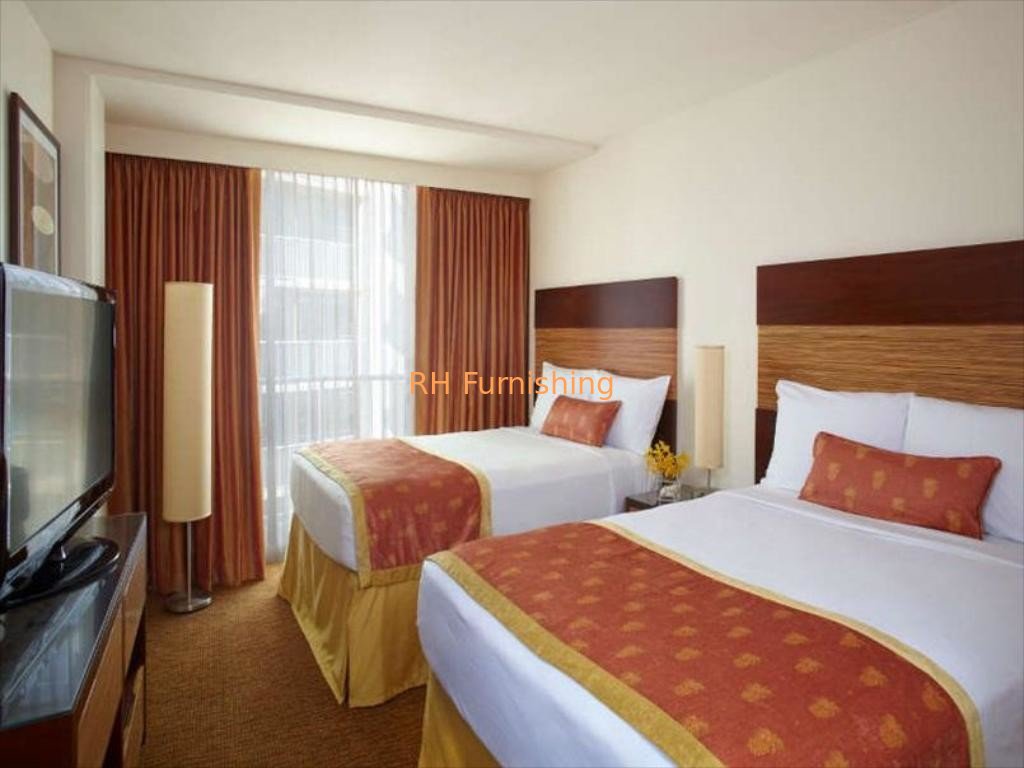 Nongkhai hotel furniture factory from China made by wood veneer plywood painting furniture used headboard and Read desk supplier