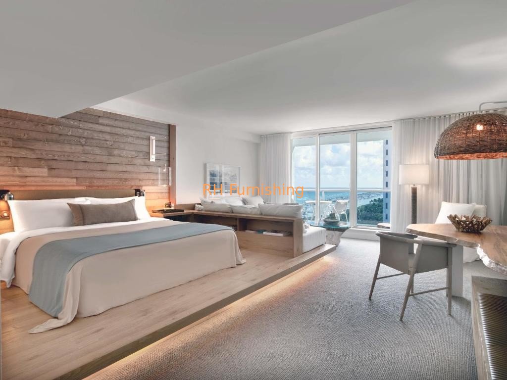 Medan hotel furniture design company made hotel furniture of bedroom set with living room coffee table and loveseat sofa supplier
