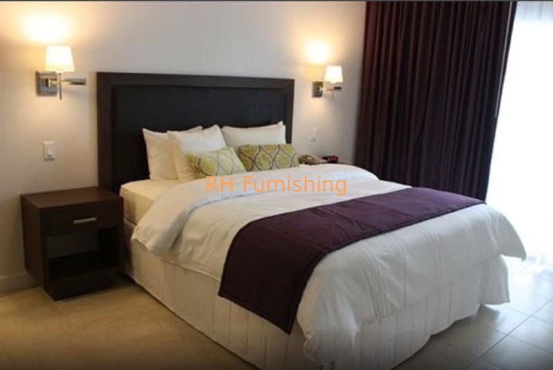 Hạ Long modern furniture for hotel interior bedroom set by HPL board and fabric sofa chair supplier