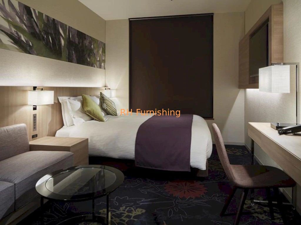 New Zealand hotel furniture supplier from China manufactuer for guestroom wood furniture bed with wall panel and Casagoo supplier