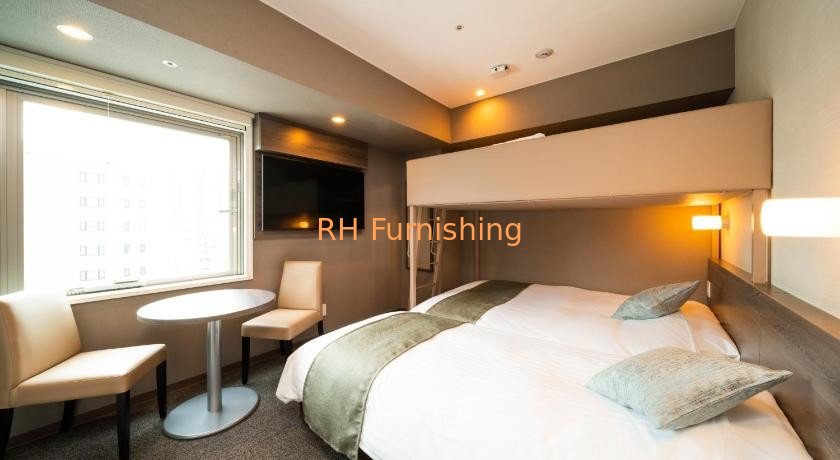 Tuvalu hotel apartment furniture small room furniture supplier by bunk bed with storage cabinet and seating sofa supplier