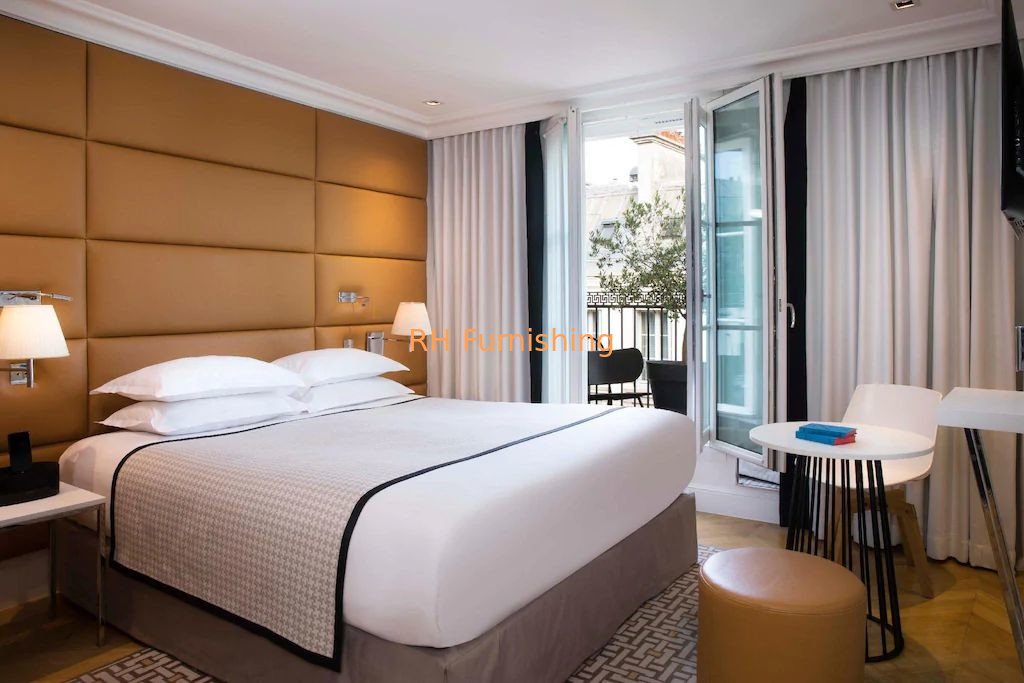 Cape Verde furniture agent from China for light luxury design leather headboard bed with sofa chairs and Custom cabinet supplier