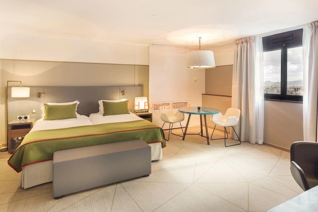 Mauritius hotel style apartment design furniture from China factory for bedroom set by upholstered with wood cabinet supplier