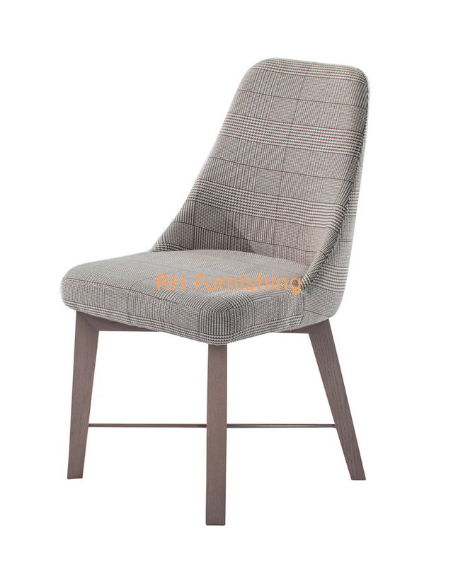 Italy designer furniture for Restaurant room chairs used Fabric upholstered cushion with Oak wood legs and glossy steel supplier