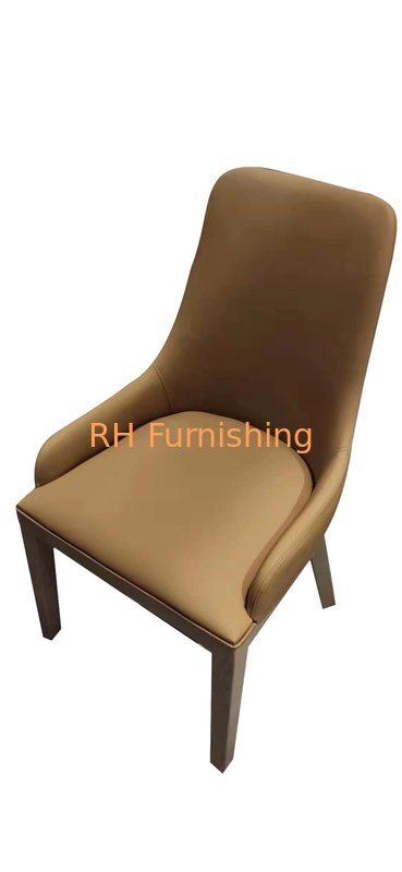 Comfortable chairs with Leather upholstered for Dining room furniture by Ash wood legs directly sale from China factory supplier