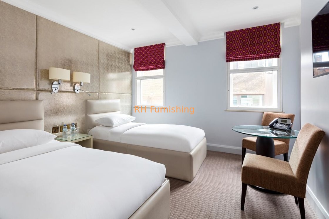 Leather upholstered Headboard Bed with Modern nightstand and in-wall Wardrobe closet cabinets Leisure fabric sofa chair supplier
