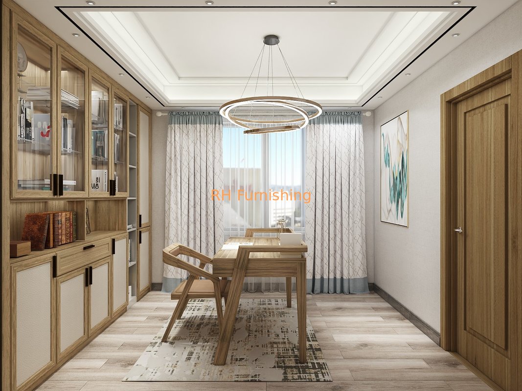 Modern Home Office Furniture Of Study Room Bookcase Shelves Set In Storage Display Cabinets With Reading Desk Table supplier