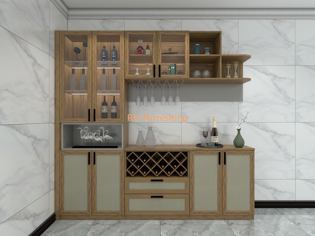 Wine Cabinets In Fashion Design Bottle Storage Rack From China Furniture Supplier In-Wall Cabinets For Modern House supplier