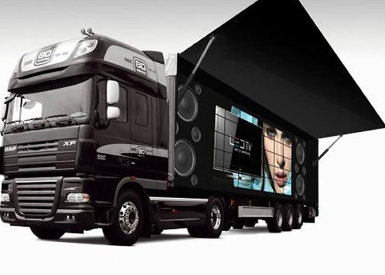 High Definition Digital Truck Mounted Led Screen P4 Aluminium Die Casting Cabinet