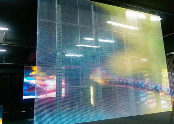 Extremely Brightness Advertising Transparent Led Panel P10 For Glass Wall