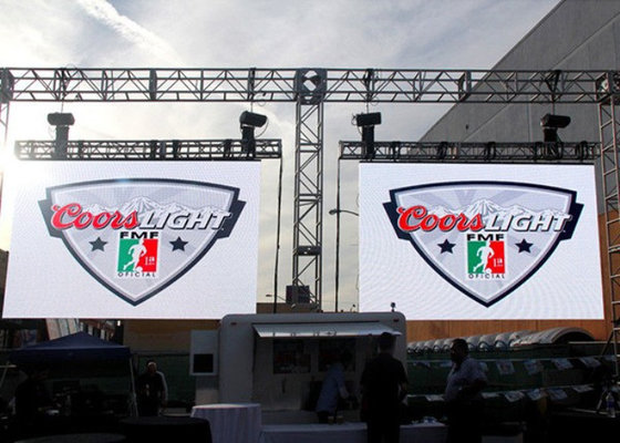 Super Bright Outdoor Rental LED Display , P6 Big Advertising Billboard