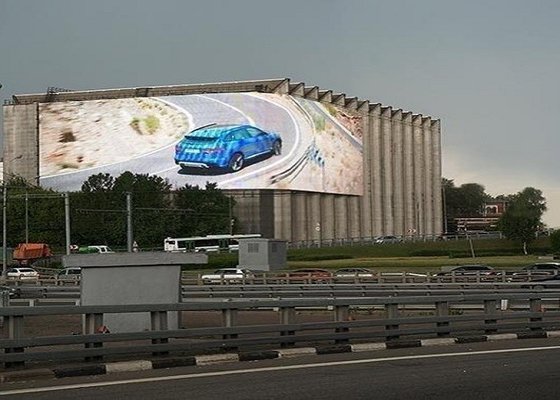 Full Color Transparent LED Mesh Curtain Display 1/8 Scan Driving Way