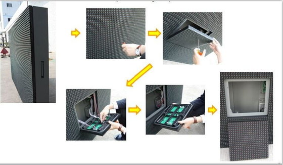 Small Pixel Pitch Indoor Led Display 3 Mm , Front Open LED Screen Wall 60-85 Hz