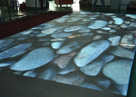 Interactive Led Dance Floor 1920HZ , HD Disco Dance Floor 25600 Dots/sqm
