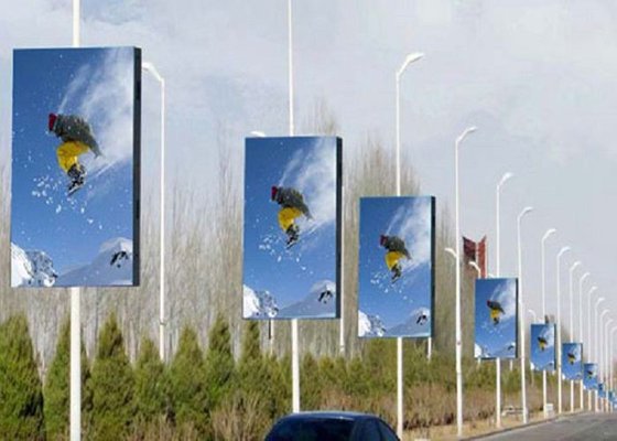 Waterproof HD LED Poster Display , Fixed LED Advertising Screen 1/4 Scanning