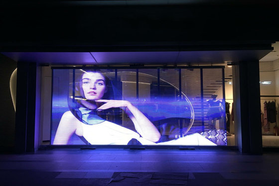 Energy Saving P3.91 Transparent Led Display 1920 Hz For Advertising