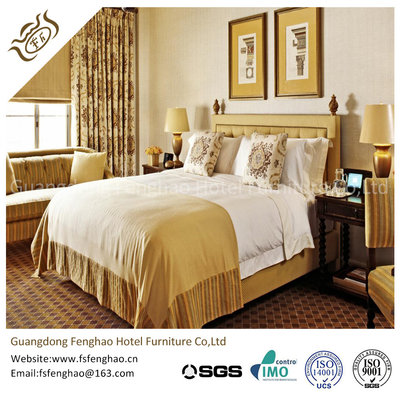 China European Style Villa / Resort Hotel Bedroom Furniture Sets Solid Wooden Frame supplier