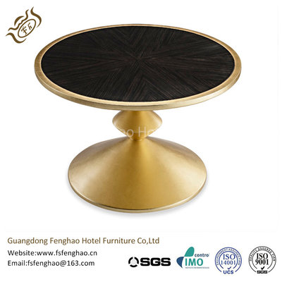 China Black Bronze Coffee Table Antique Style , Oversized / Large Round End Table supplier