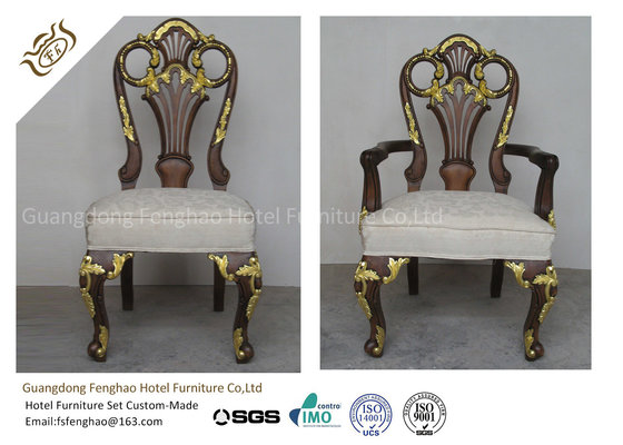China Hardwood French Provincial Armchair Fabric Upholstered Side Chair supplier