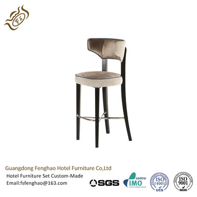 China High Back Hotel Bar Stools Button Deco Counter Height Swivel Bar Stools Upholstery supplier