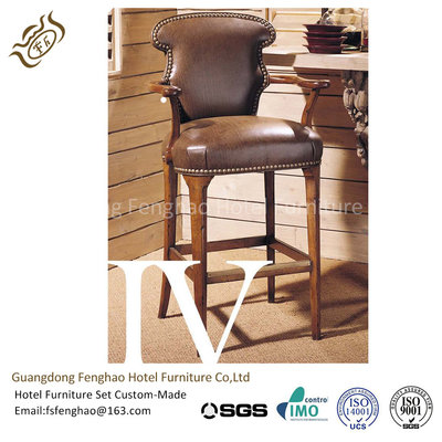 China Stackable Wooden Tall Hotel Bar Stools High End Contemporary Counter Stools supplier