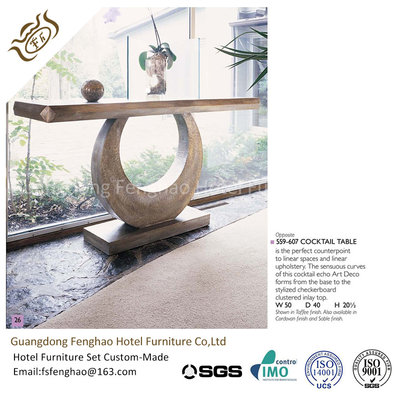 China Antique Vintage Rubberwood Console Table / Round Cocktail Table supplier