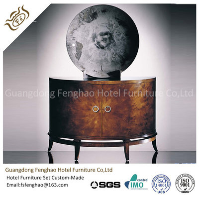 China Modern Haft Round Console Table With Drawers And  Pedestal Entryway supplier