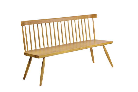 China Northern Europe Style Long Bench Chair Solid Wood Dining Chair Durable Antique For Garden supplier