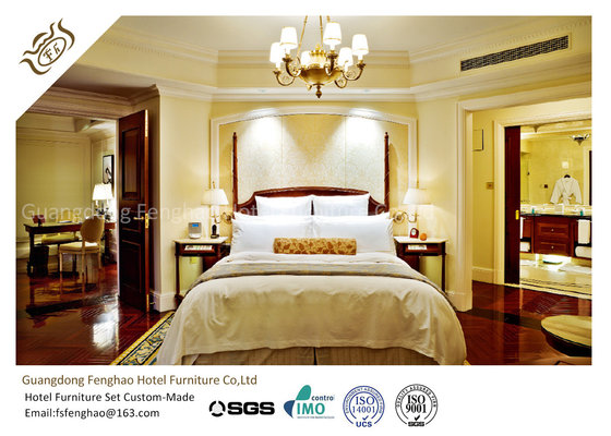 China Contemporary Mahogany Panel 5 Star Hotel Bedroom Furniture High Scratch Resistant supplier