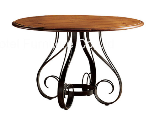 China Antique Dusky Charcoal Finish Restaurant Dining Tables Set Furniture Uphostery supplier