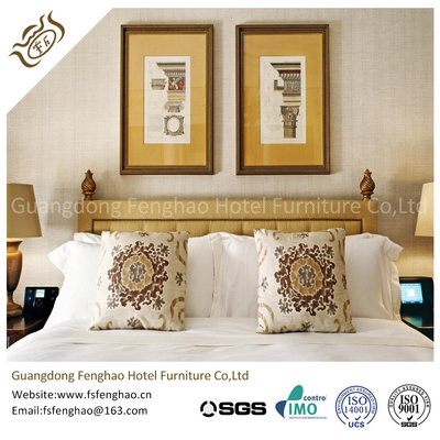 European Style Villa / Resort Hotel Bedroom Furniture Sets Solid Wooden Frame supplier