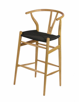 Wooden High Bar Stools With Arms Upholstery For Bar Furniture And Bistro Furniture supplier