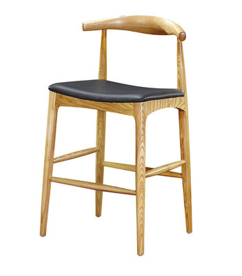 Wooden High Bar Stools With Arms Upholstery For Bar Furniture And Bistro Furniture supplier