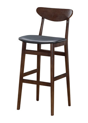 Wooden High Bar Stools With Arms Upholstery For Bar Furniture And Bistro Furniture supplier