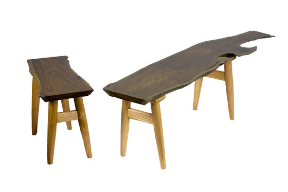 Northern Europe Style Long Bench Chair Solid Wood Dining Chair Durable Antique For Garden supplier