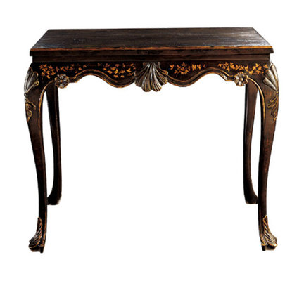 Luxurious Black Wood Console Table For Modern Living Room , Round Console Table supplier