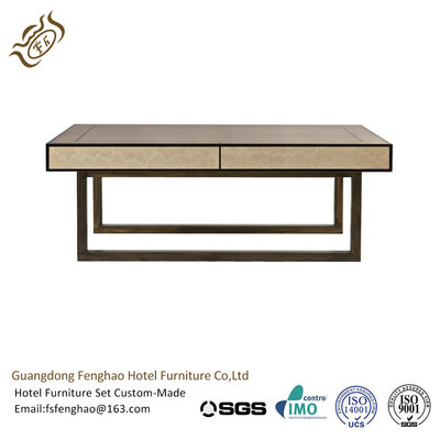 Bedroom Vintage Chic Wood Console Table Tapered Legs With Drawers supplier