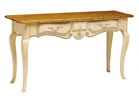 Shabby Chic French Country Style Black Console Table With Drawers Vintage Antique Carved supplier