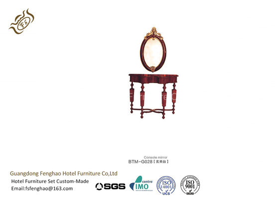 Deluxe Gold Plated Wooden Belt Mirrored Console Table Hallway Carved supplier