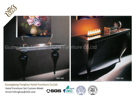 Modern Hotel Washroom / Lobby Decor Luxury Console Table Mirror Stainless Steel Leg supplier