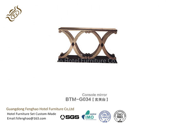 Unique Metal Base Hallway Wood Console Table With Foil For Living Room supplier