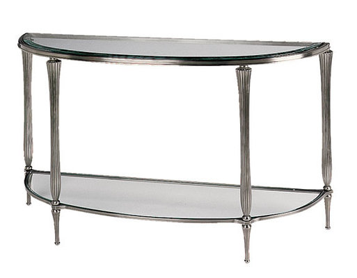 Stainless Steel Console Table Iron Tempered Glass Long Narrow Console Table supplier