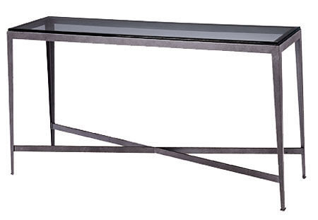 Stainless Steel Console Table Iron Tempered Glass Long Narrow Console Table supplier